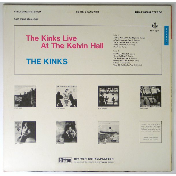 The Kinks Live At Kelvin Hall - All Products - Sound Station