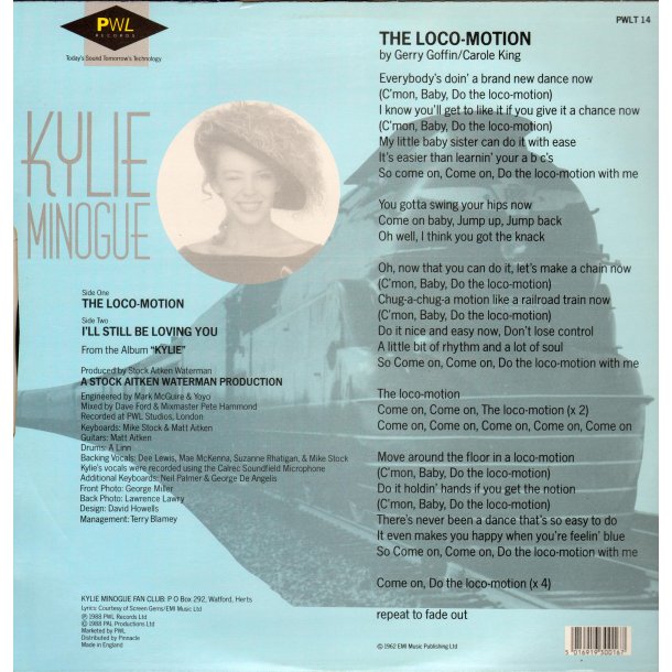 The Locomotion - Original UK 12" Vinyl Issue - All Products - Sound Station