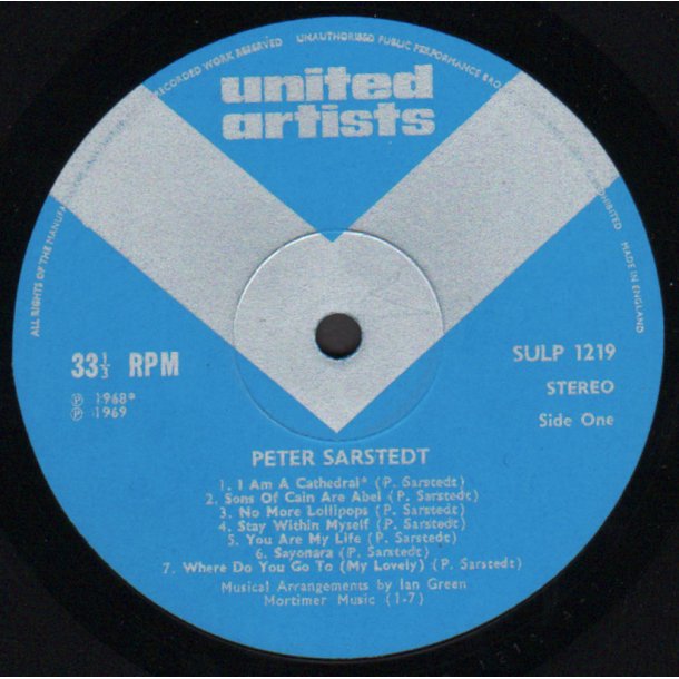 Peter Sarstedt - 1969 UK 14-track Stereo LP - All Products - Sound Station