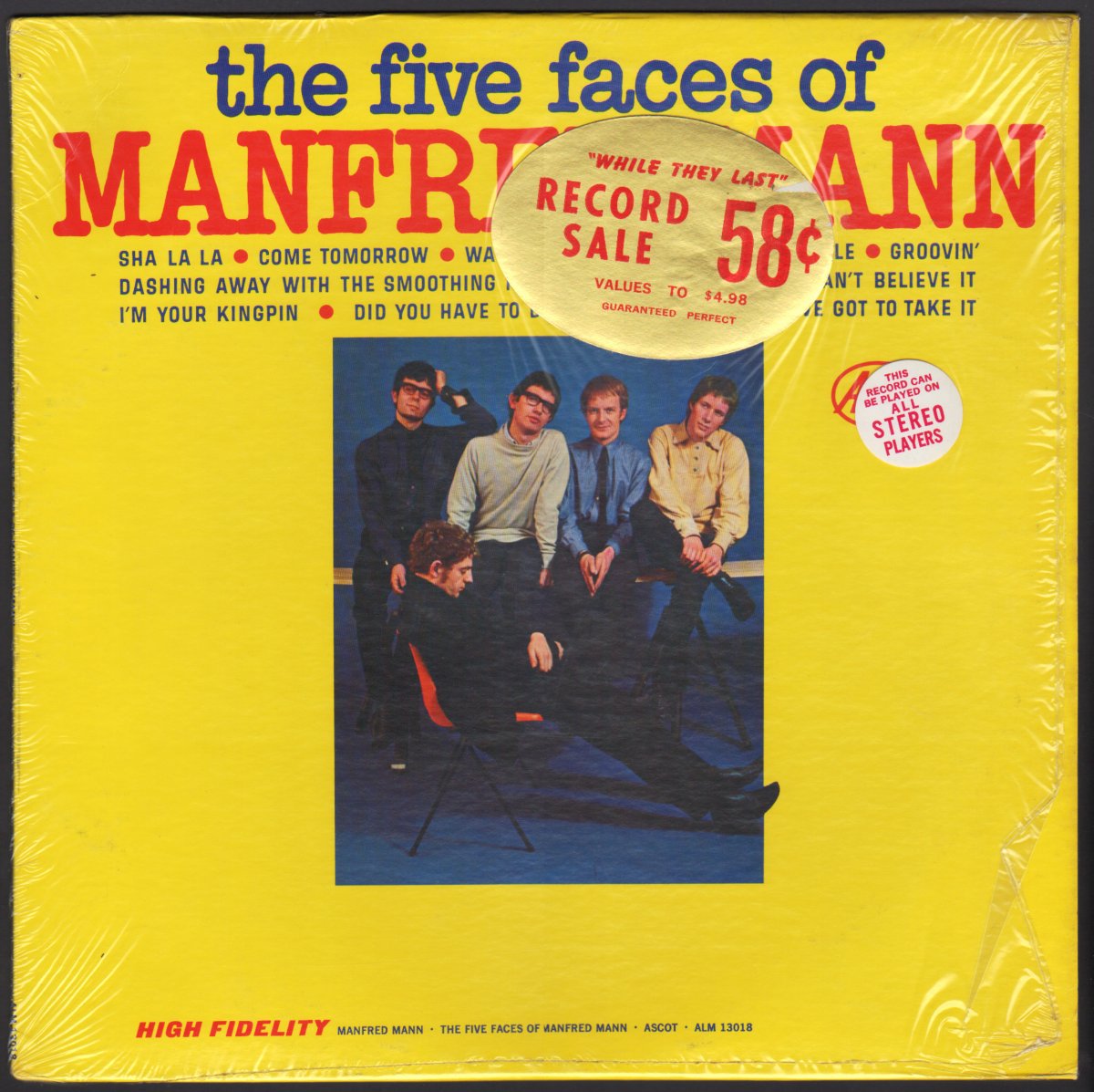 The Five Faces Of Manfred Mann - Original 1964 US Ascot label 12-track Mono LP - All Products ...